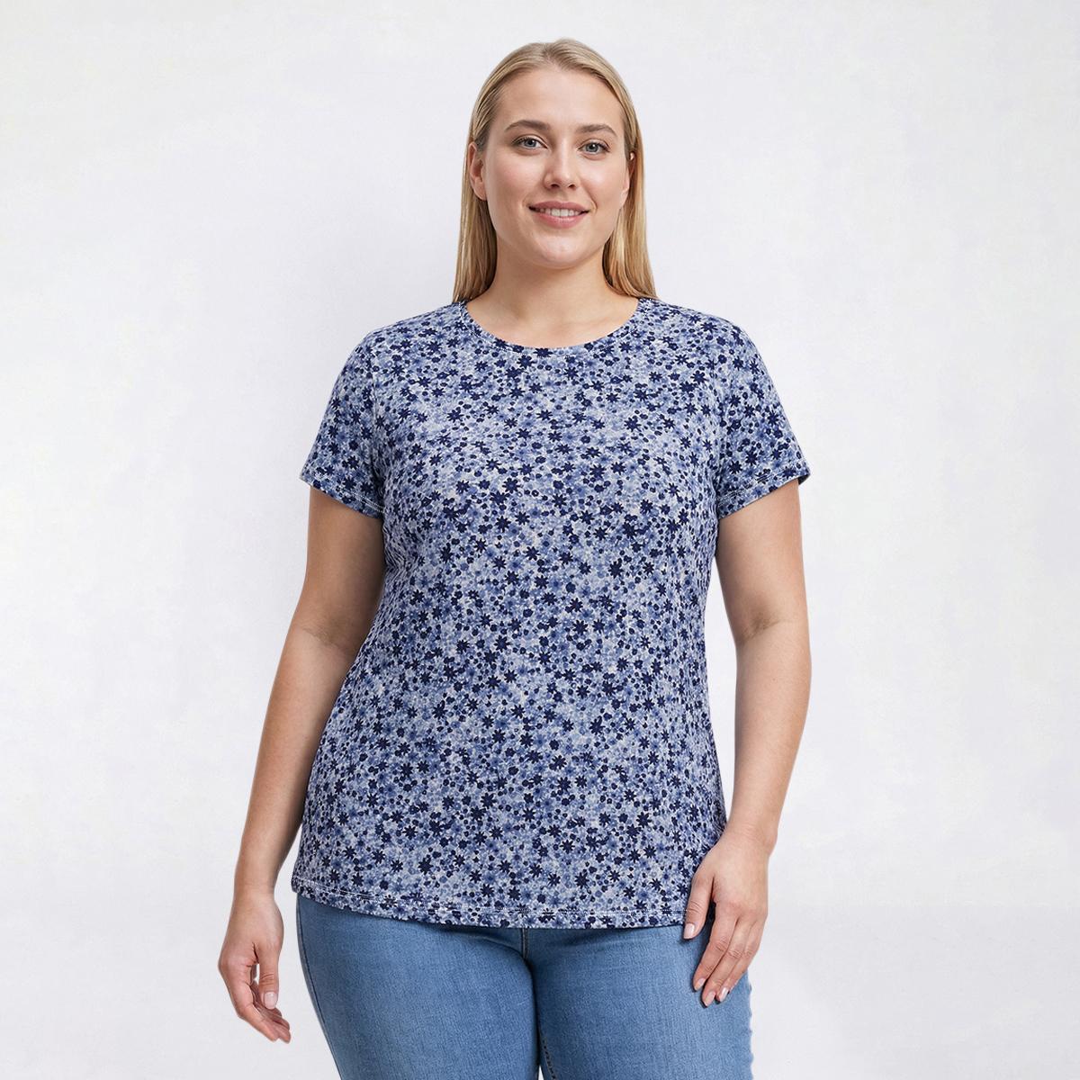 Click here for Plus Size Preswick & Moore(R) Short Sleeve Ditsy F... prices